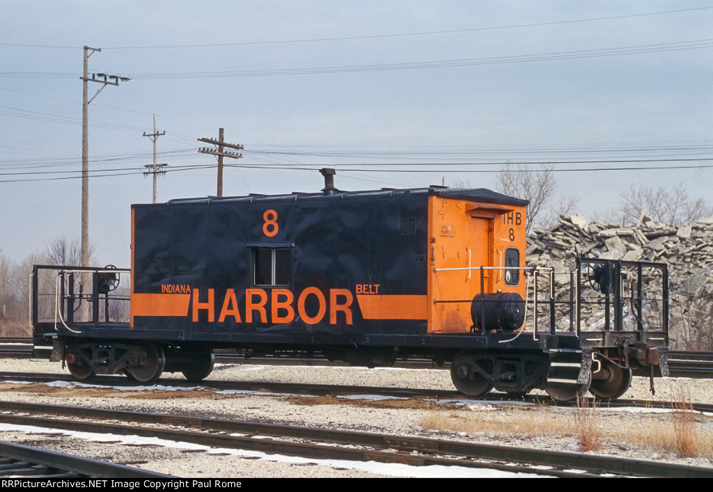 IHB 8, Transfer Caboose, at IHB's Norpaul Yard,